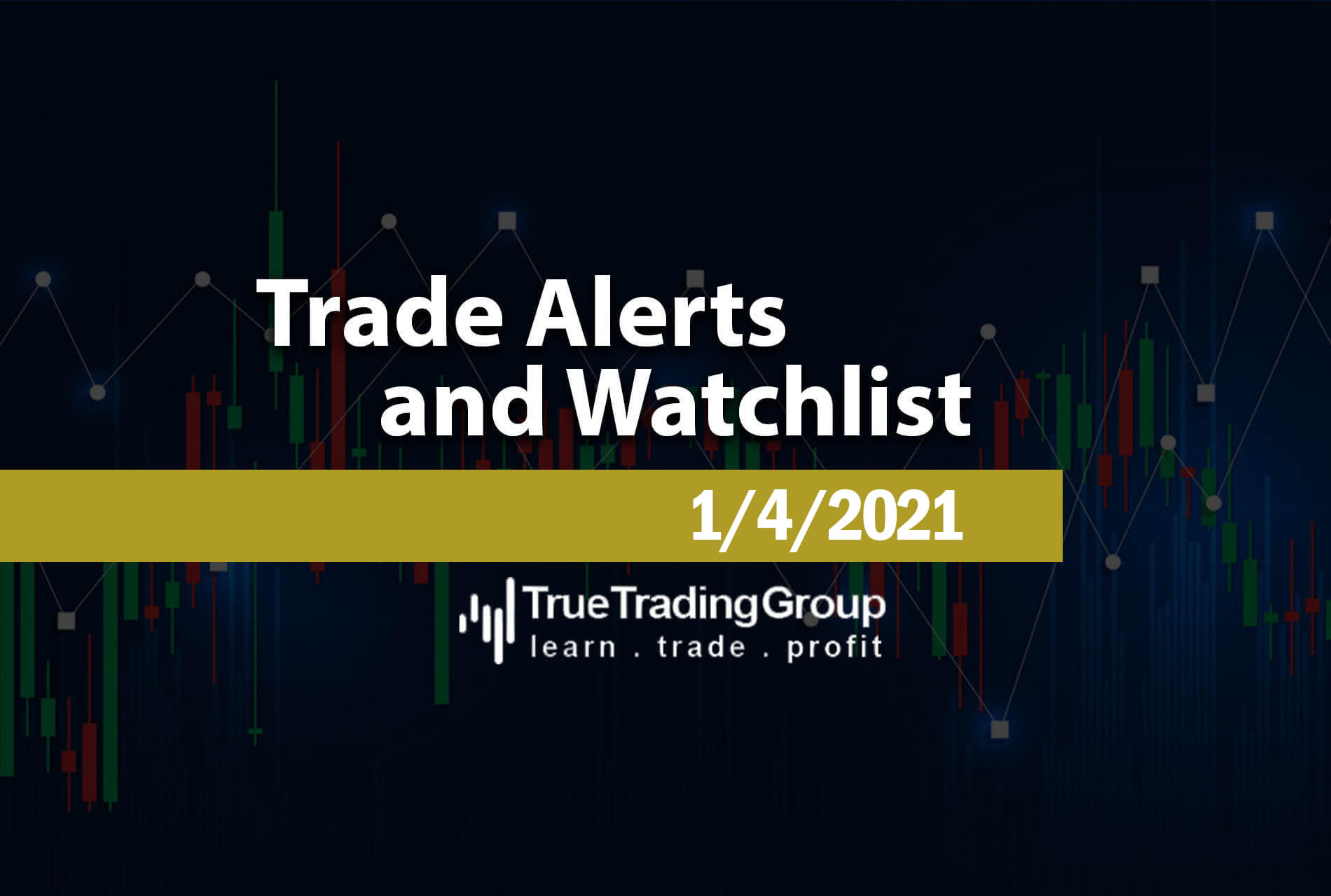 Trade Alerts and Watchlist 1/4/2021 - True Trading Group
